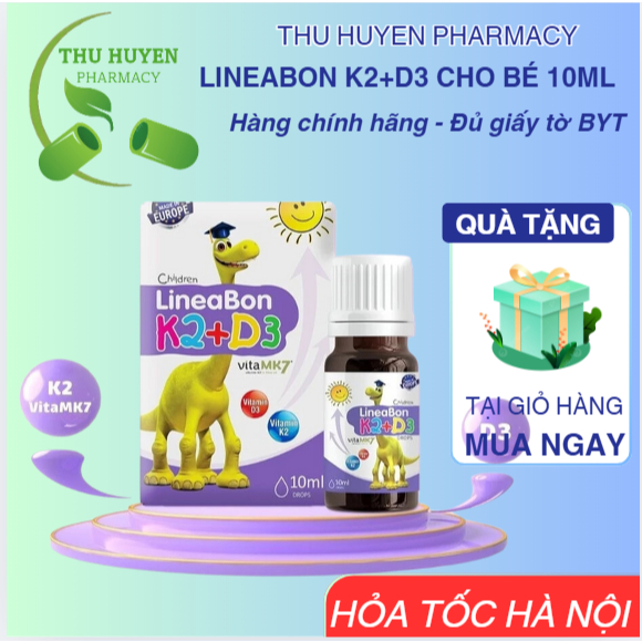 Lineabon k2 d3 bổ sung d3 k2 giúp hấp thu canxi hiệu quả, cải thiện mật ...