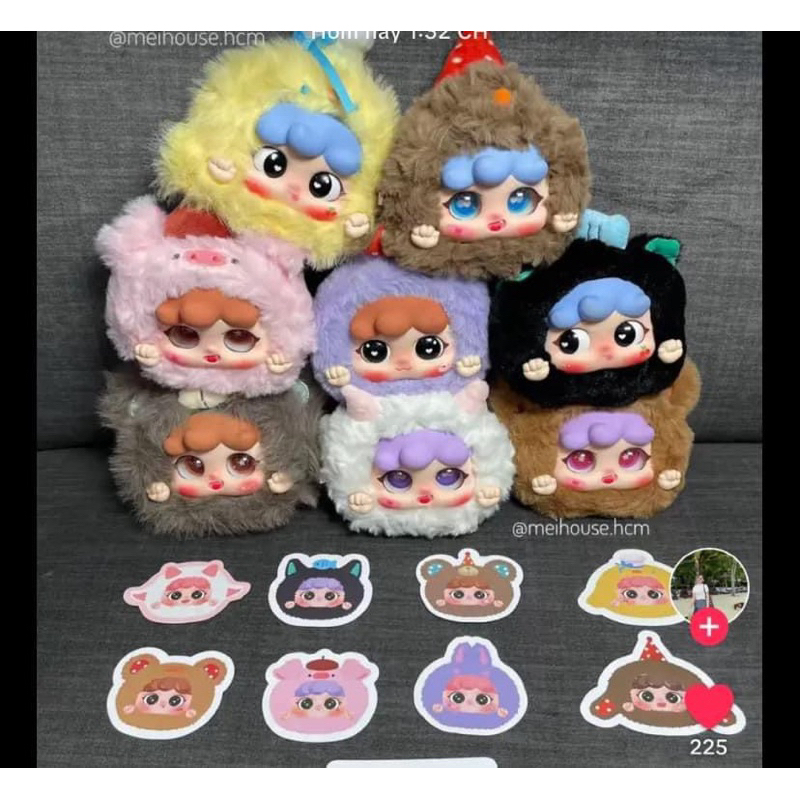 (Sẵn) Blindbox hộp mù Migo V2 Zipper - Móc khoá thú bông Migo đựng tiền ...