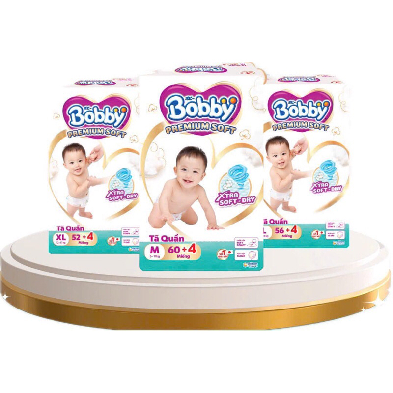 Bỉm Quần Bobby Premium Sorf cao cấp đủ size M64/L60/XL56/XXL52 | Shopee Việt Nam