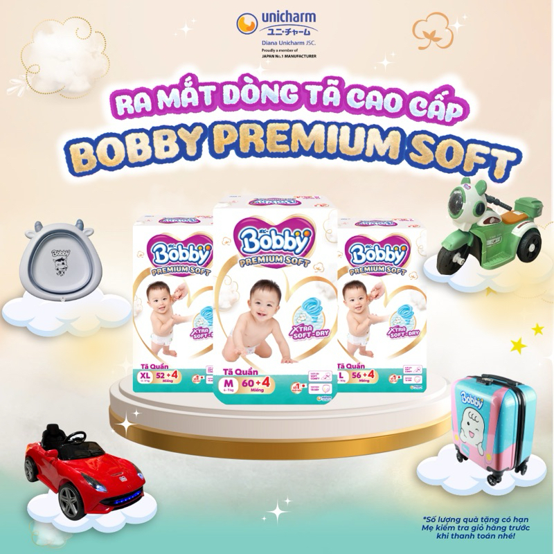 [KÈM QUÀ]Tã Quần Bobby Premium Soft cao cấp tiết kiệm đủ size | Shopee ...