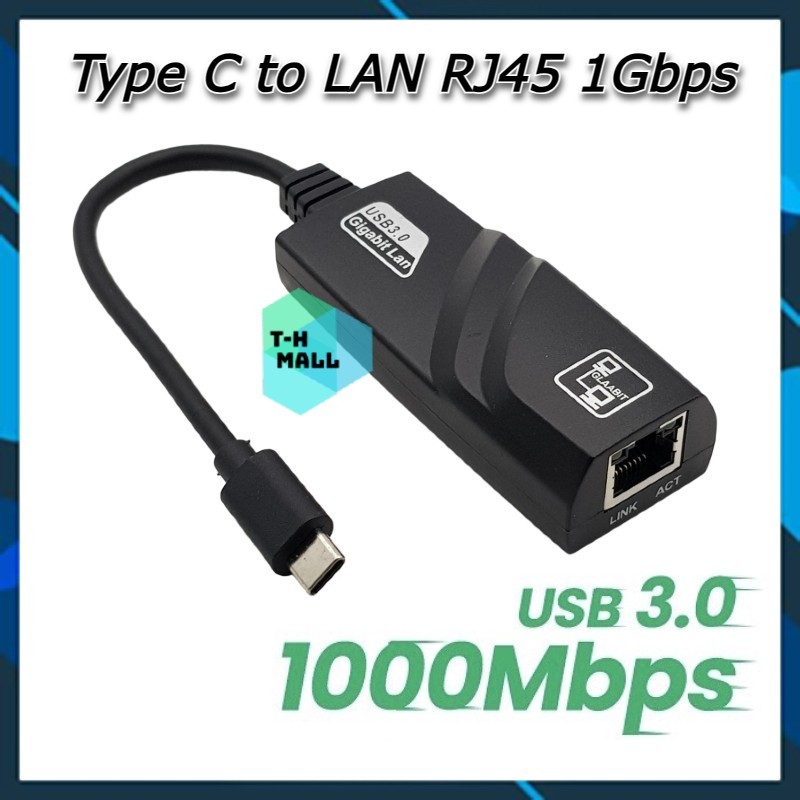 [1Gbps] Bộ Chuyển Đổi Hub Loại Type C / USB-A sang Cổng Mạng LAN RJ45 ...