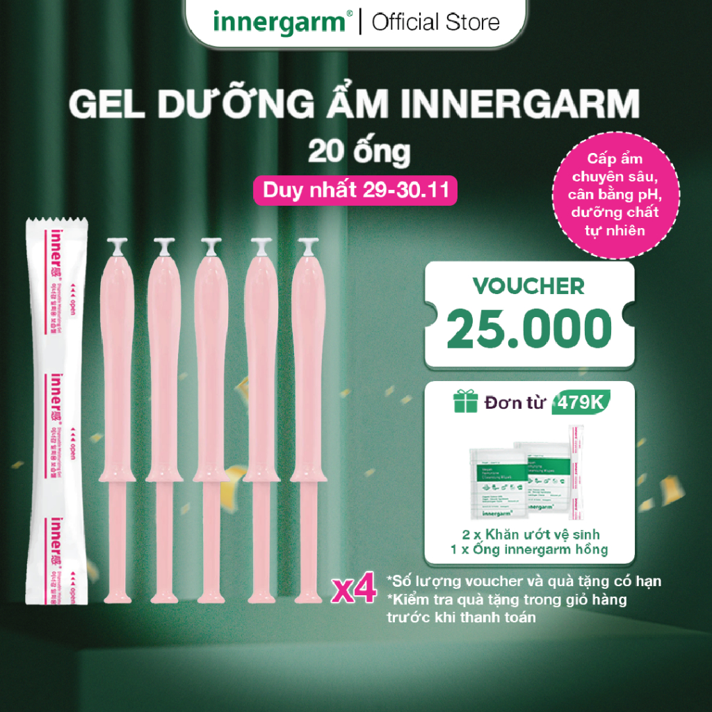 Gel dưỡng ẩm vùng kín Phụ Nữ Innergarm Wettrust Inner Gel Disposable ...