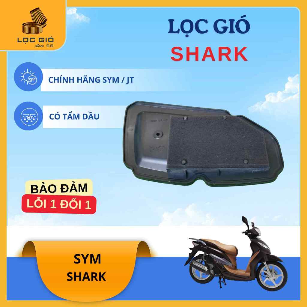 Lọc Gió Xe Shark Chính Hãng SYM/ JT Có Tẩm Dầu | Shopee Việt Nam