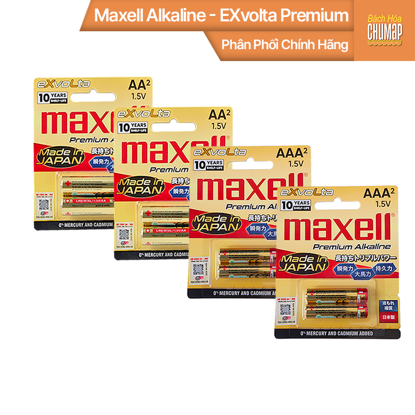 Pin Maxell EXvolta Premium Alkaline - Chính Hãng | Shopee Việt Nam