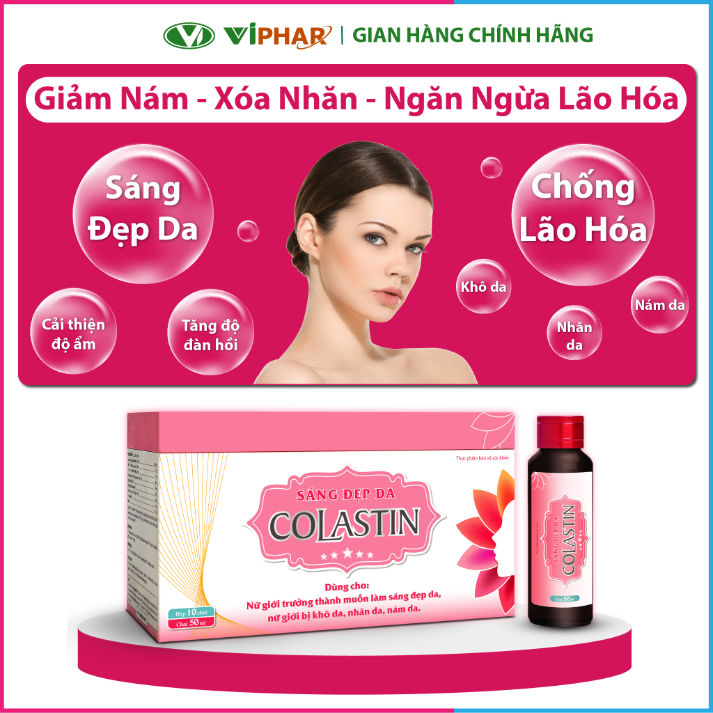 Nước Uống Bổ Sung Collagen, Elastin, Glutathione - Sáng Đẹp Da COLASTIN ...