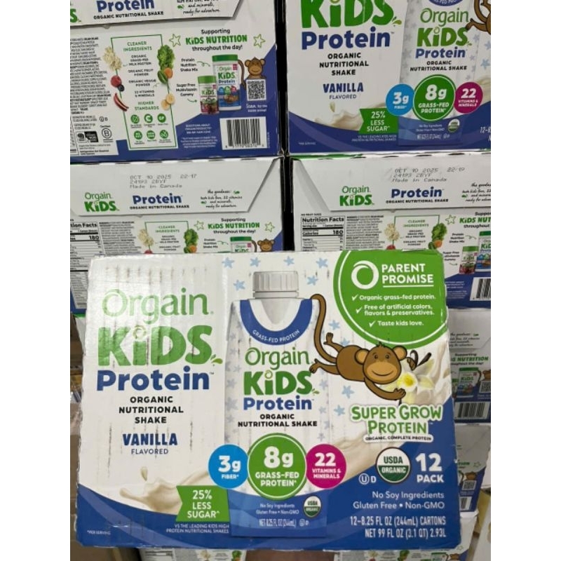 [THÙNG 12 HỘP] Sữa khỉ Orgain Kids Protein organic milk 244ml MỸ ...