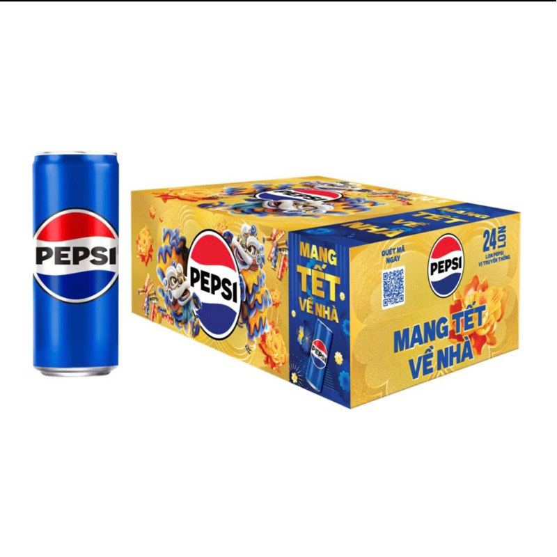 mẫu xuân 2025 thùng 24 Lon 245ml pepsi | Shopee Việt Nam