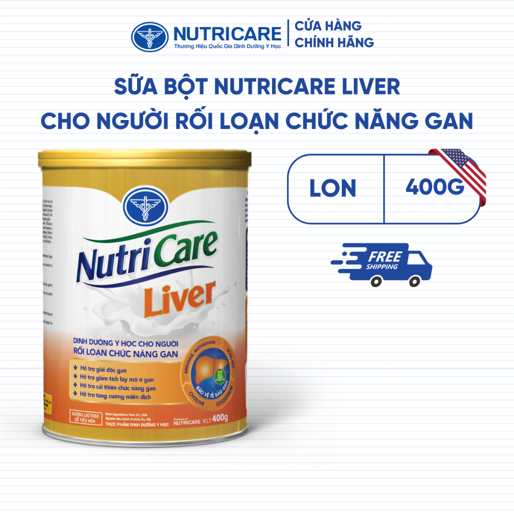 Sữa Bột Nutricare LIVER Dinh Dưỡng Cho Người Rối Loạn Chức Năng Gan Hỗ Trợ Giải Độc Và Hạn Chế ...