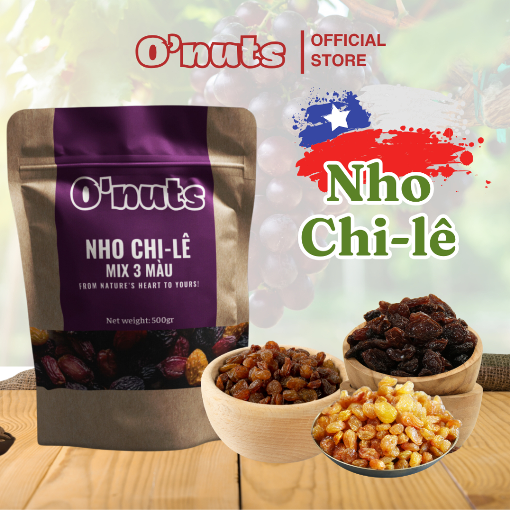 Nho Khô O'nuts 3 Màu - Nhập Khẩu Từ Chile | Shopee Việt Nam