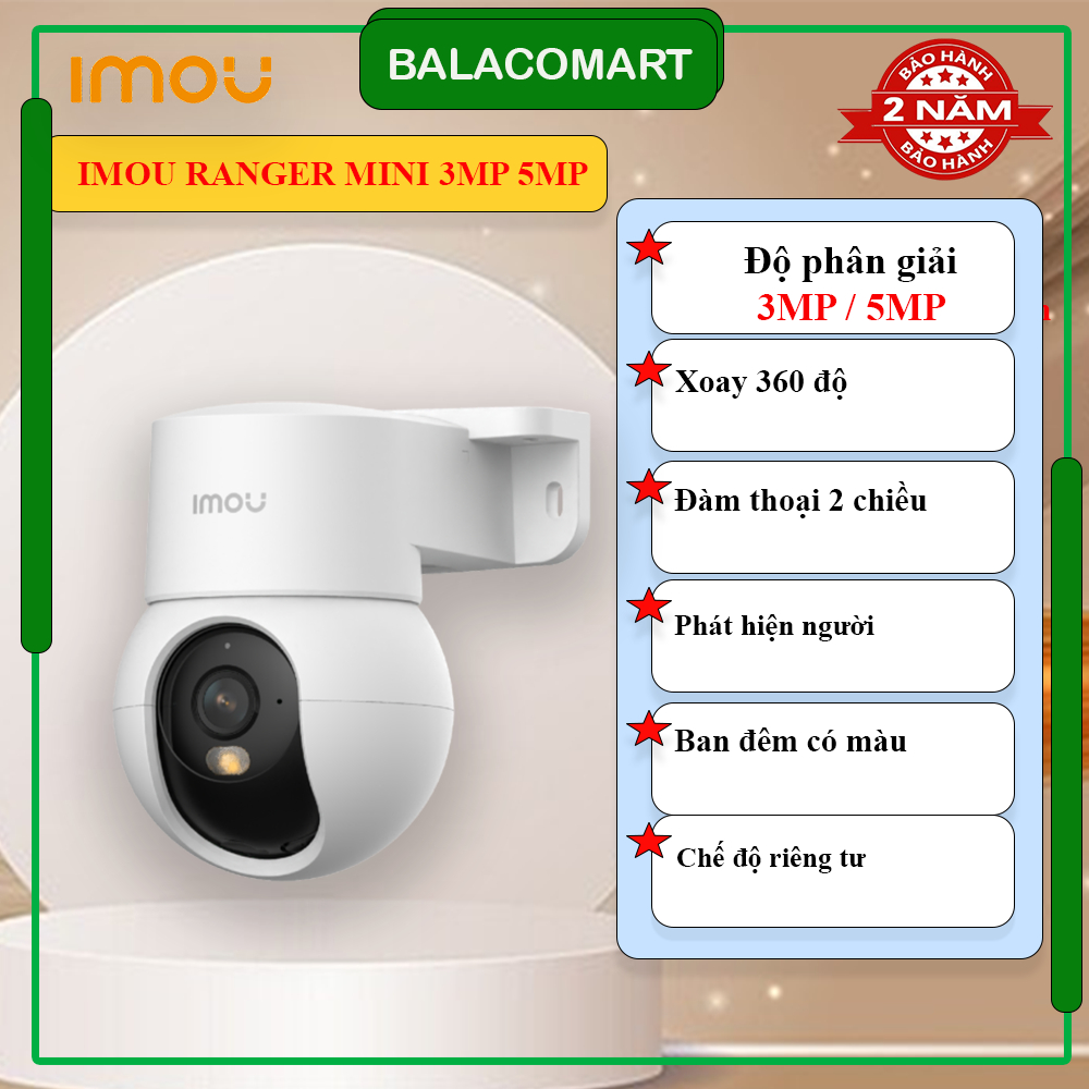 Camera IMOU Ranger Mini 3MP 5MP có màu ban đêm chính hãng bảo hành 2 ...