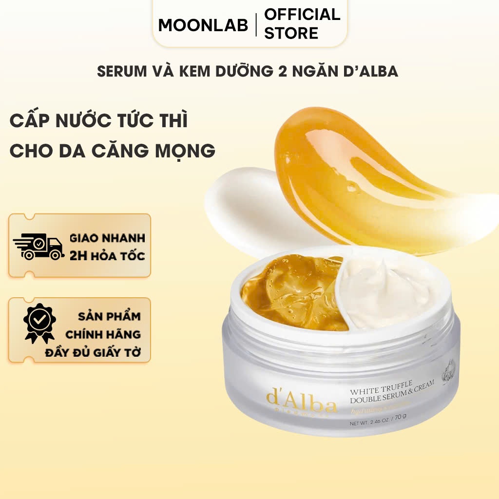 Serum và kem dưỡng 2 ngăn d'alba nấm Truffle trắng d'Alba White Truffle Double Serum & Cream 70g ...