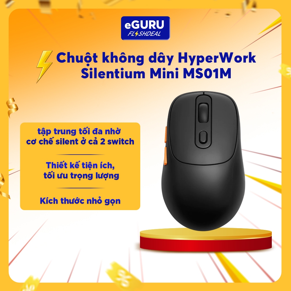 Chuột không dây HyperWork Silentium MS01 | Chính Hãng BH 12 tháng ...