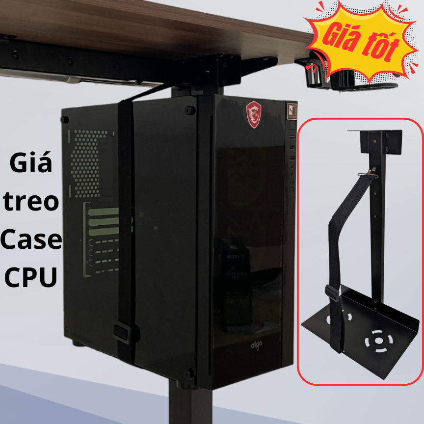Giá Treo Case PC Gắn Bàn Tiết Kiệm Diện Tích, Giá Đỡ PC Gắn Bàn ,Kệ CPU ...