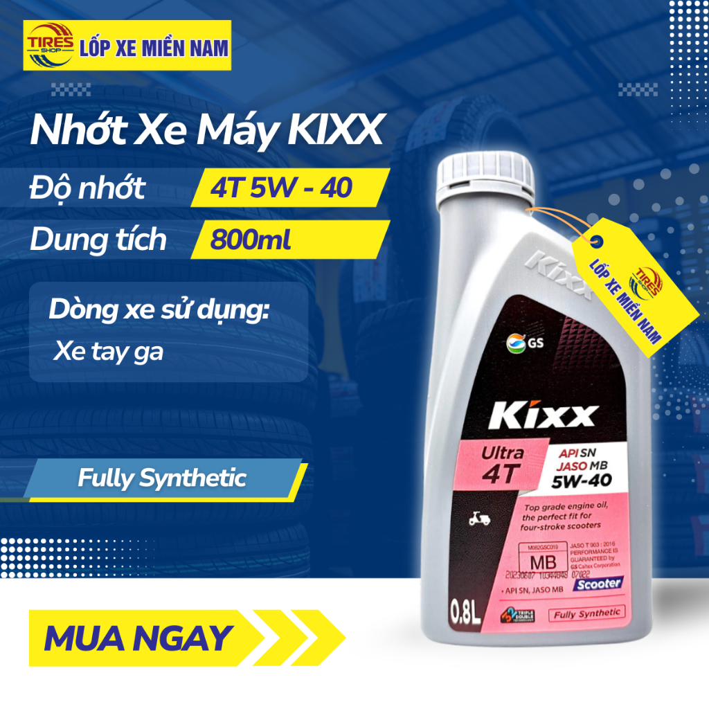 Nhớt Xe Tay Ga KIXX Ultra 5W40 Chính Hãng, Dầu Nhớt Xe Tay Ga Tổng Hợp ...
