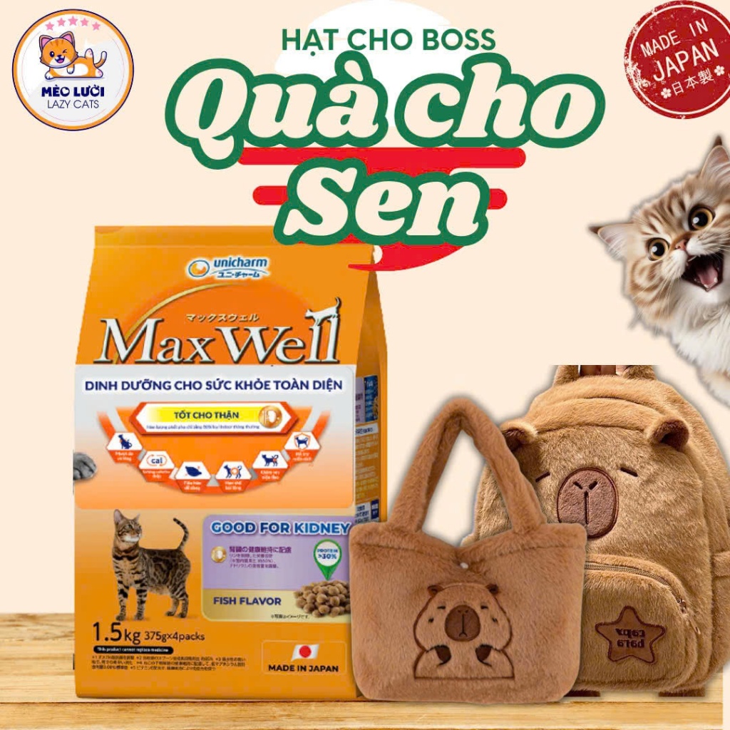 [QUÀ TẶNG] Hạt Cho Mèo Max Well - MaxWell Giàu Xơ Giảm Nôn Trớ (Nhật ...