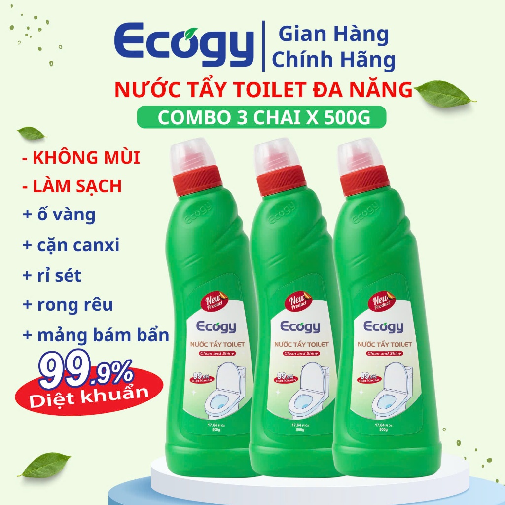 𝗡𝘂̛𝗼̛́𝗰 𝘁𝗮̂̉𝘆 𝗧𝗼𝗶𝗹𝗲𝘁 Ecogy; Hỗ trợ làm sạch các mảng bám, cặn canxi ...