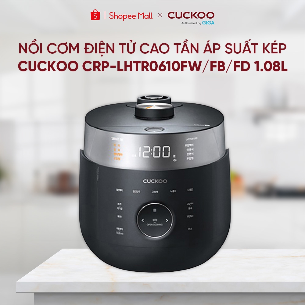Nồi cơm điện tử cao tần áp suất kép Cuckoo CRP-LHTR0610FW/FB/FD 1.08 ...