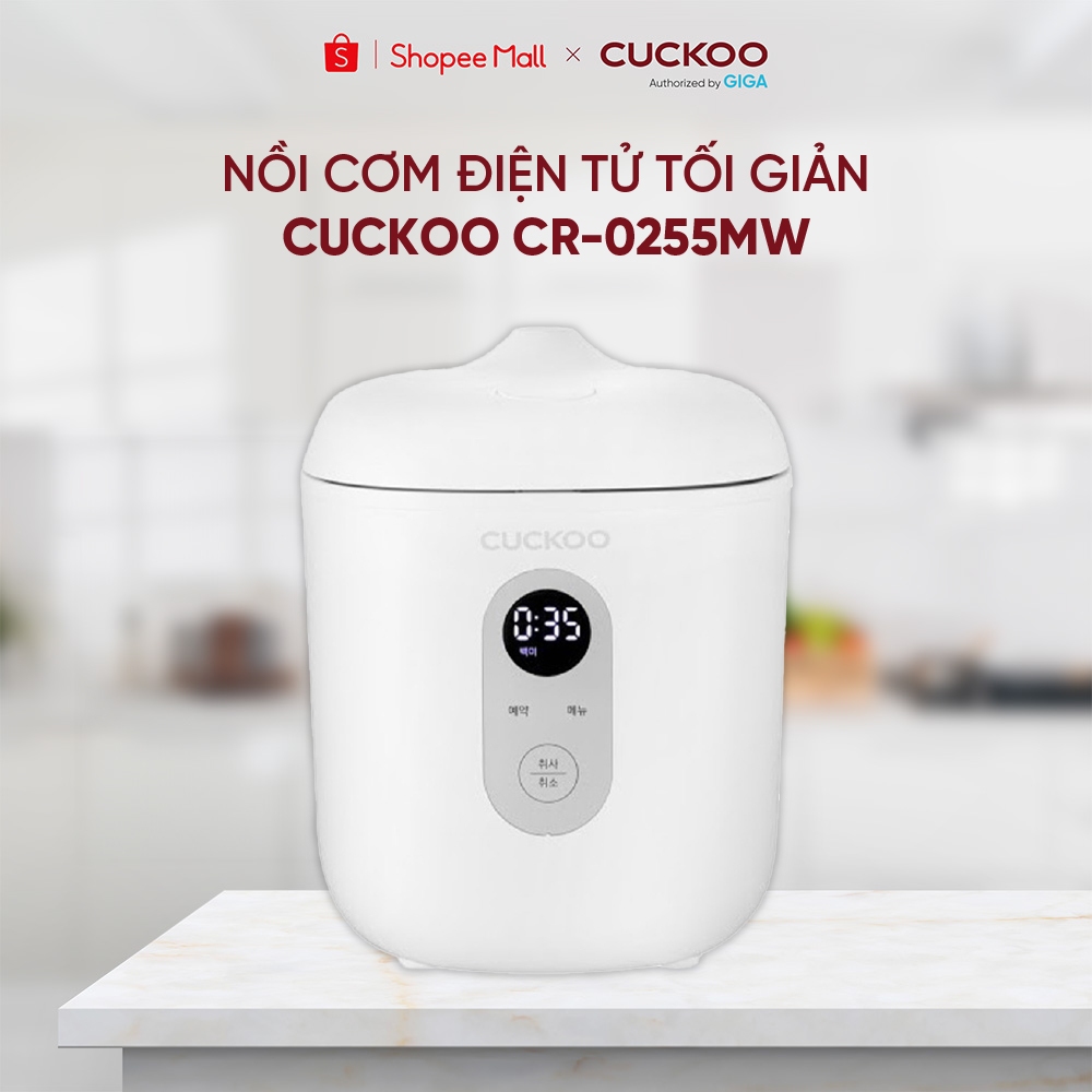 Nồi cơm điện tử tối giản Cuckoo CR-0255MW - Dung tích 0,36L - Chống dính - Nồi cơm mini Cuckoo ...