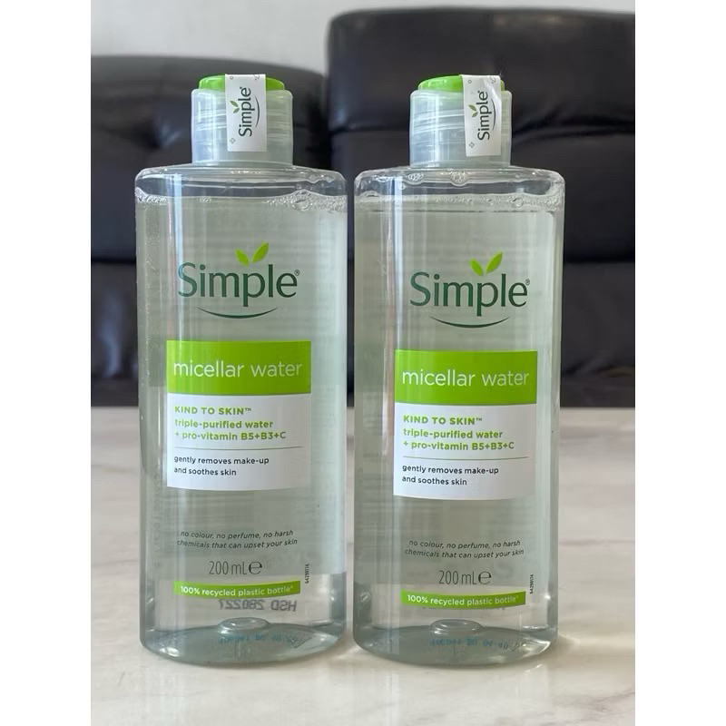 (Chính Hãng) NƯỚC TẨY TRANG SIMPLE MICELLAR WATER 200ml | Shopee Việt Nam