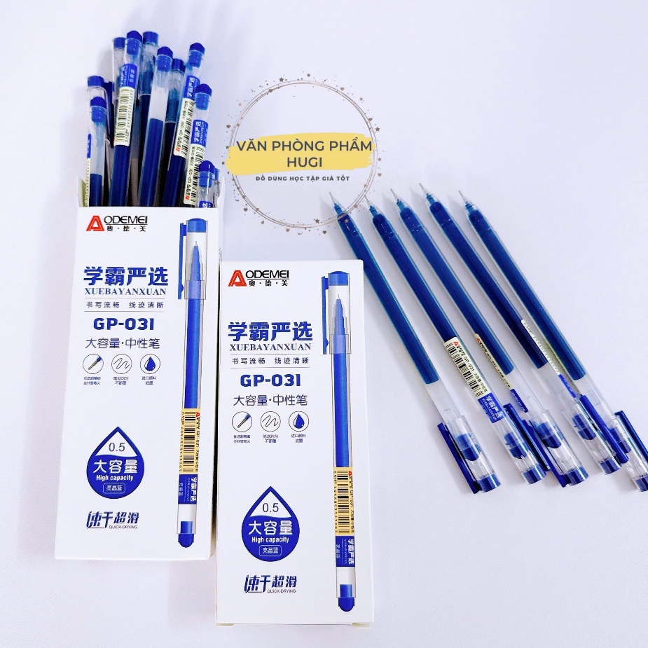 Hộp 12 Cây Bút Gel Aodemei GP-031 Thân Trong Suốt Nét Chữ Đều và Đẹp ...