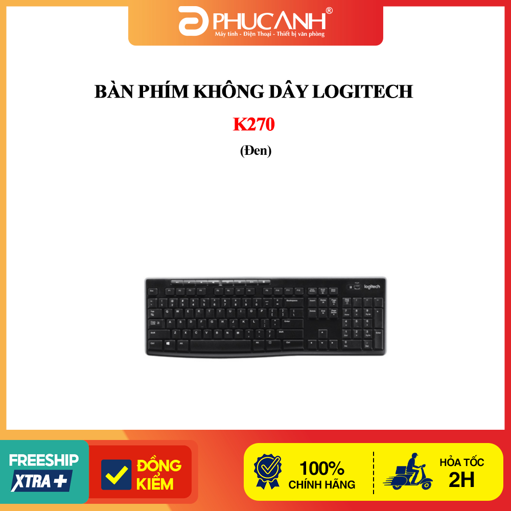 Bàn phím không dây Logitech K270 (Đen) | Shopee Việt Nam