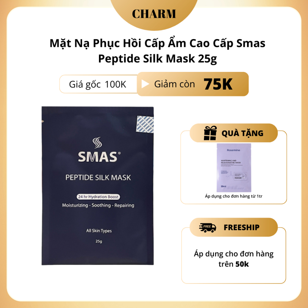 Mặt Nạ Phục Hồi Cấp Ẩm Cao Cấp Smas Peptide Silk Mask 25g | Shopee Việt Nam