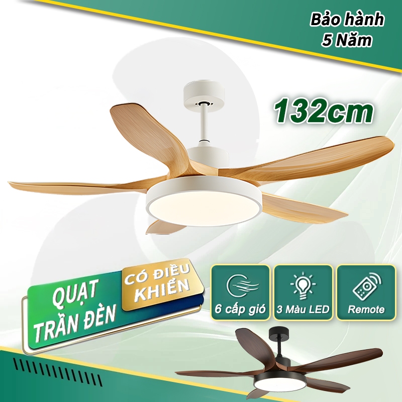 Quạt trần GOGEOUS lớn cho phòng khách/phòng ngủ/phòng làm việc có điều khiển từ xa 6 tốc độ gió ...