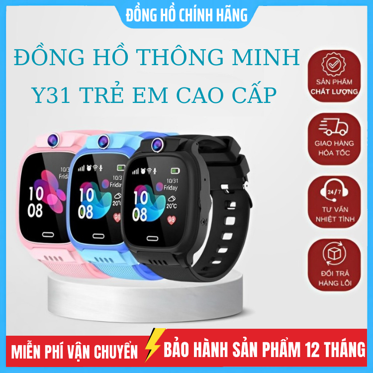Đồng Hồ Thông Minh Trẻ Em Y31 / Y92 / Q12 , Lắp Sim Nghe Gọi - Định Vị Cảnh Báo Nguy Hiểm , Có ...