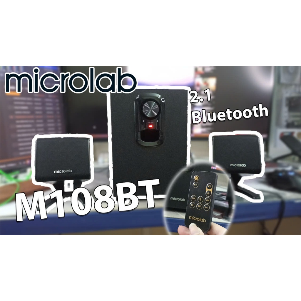 Loa Microlab M108BT 2.1 màu đen | Có Bluetooth | Có điều khiển cầm tay | Shopee Việt Nam