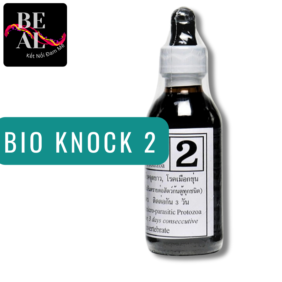 Thuốc trị nấm cá Bio knock 2 từ Thái Lan chuyên trị các loại nấm trắng, ký sinh, trùng bánh xe ...