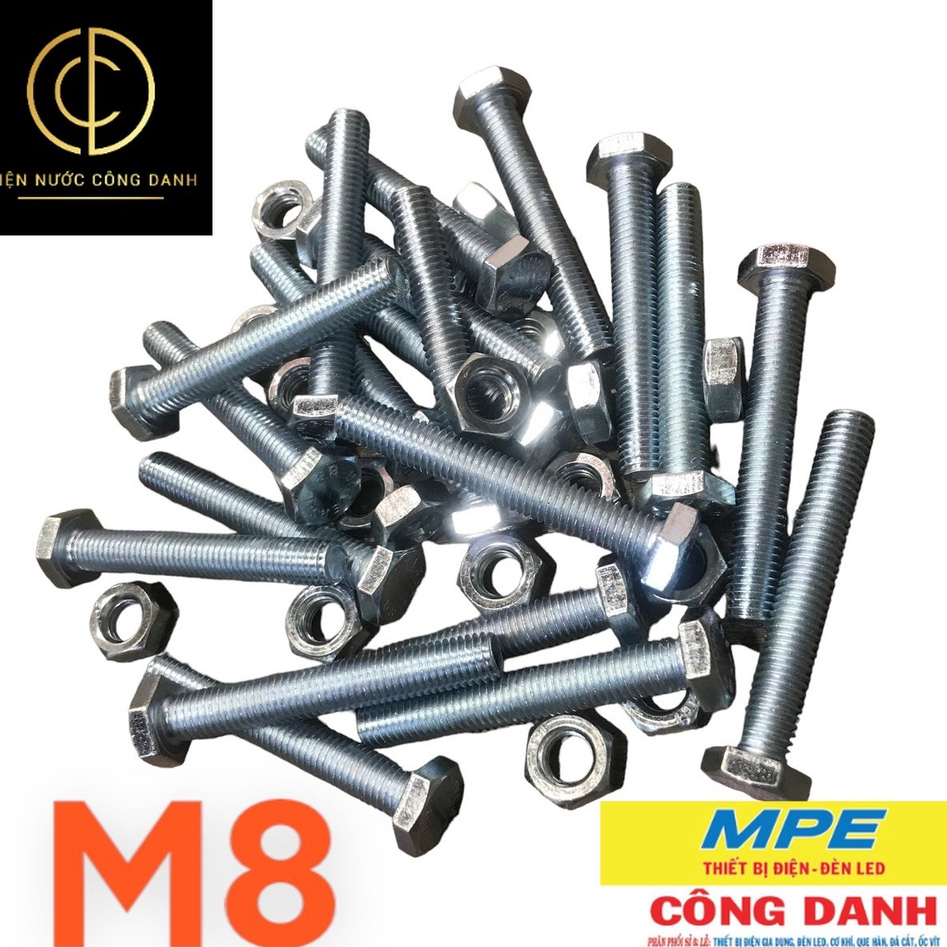 bulon M8 (8li) nhìu kích cỡ ( bịch 20 con kèm tán) | Shopee Việt Nam