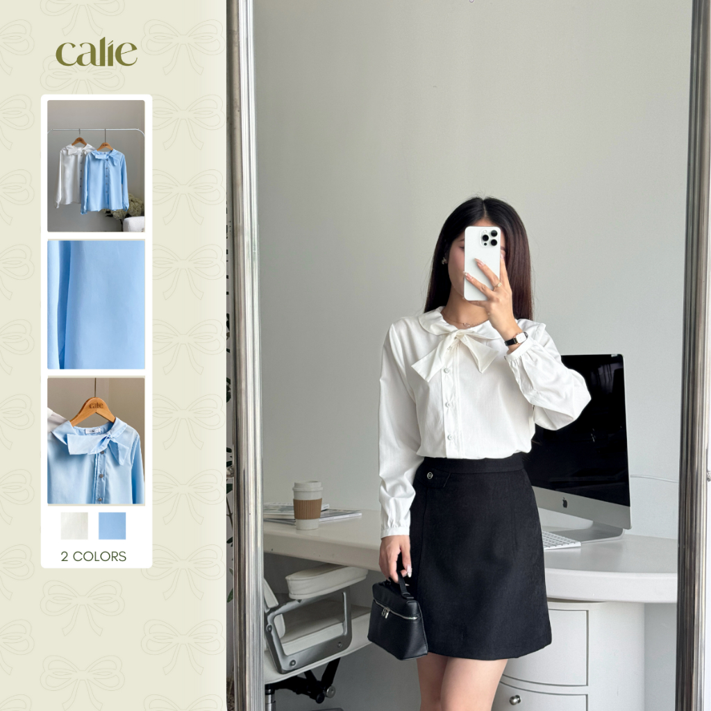 Áo sơ mi dài tay thương hiệu Calie house AC429 | Shopee Việt Nam