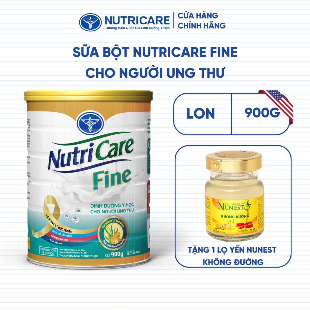 Sữa Bột Nutricare FINE Tăng Cường Sức Đề Kháng Ăn Ngon Miệng Giảm Táo Bón Hỗ Trợ Người Ung Thư ...