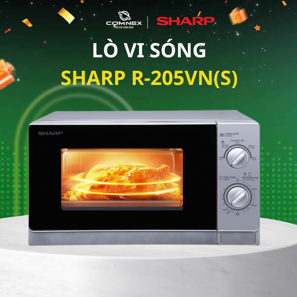 Lò vi sóng Sharp R-205VN (S) / R-G222VN (S) dung tích 20 lít - Hàng chính hãng bảo hành 12 tháng ...