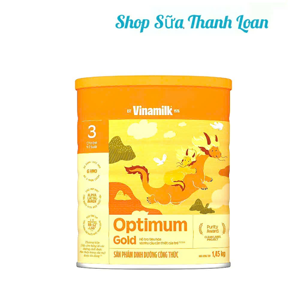 [HSD T12-2026] [Mẫu Mới] Sữa Bột Vinamilk Optimum Optimum Gold 3 1450g ...