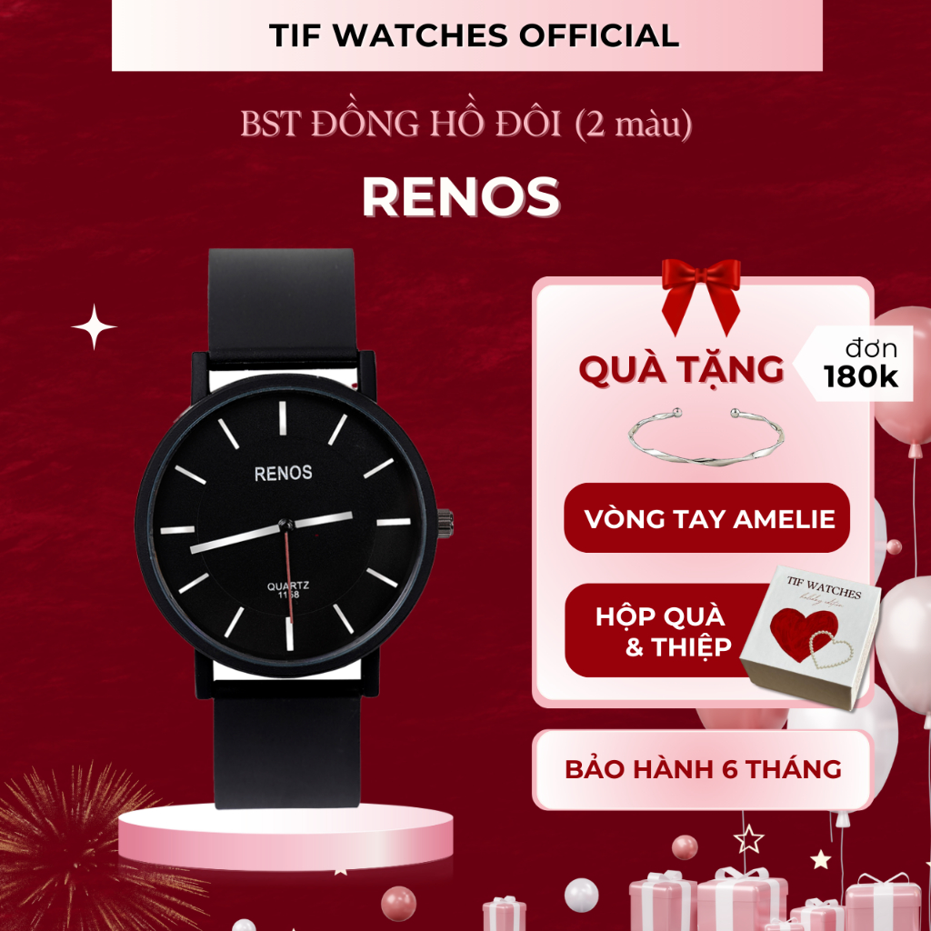 [KOL X TIF WATCHES] Đồng hồ Nam Nữ Chính hãng RENOS Tif Watches Dây Cao ...