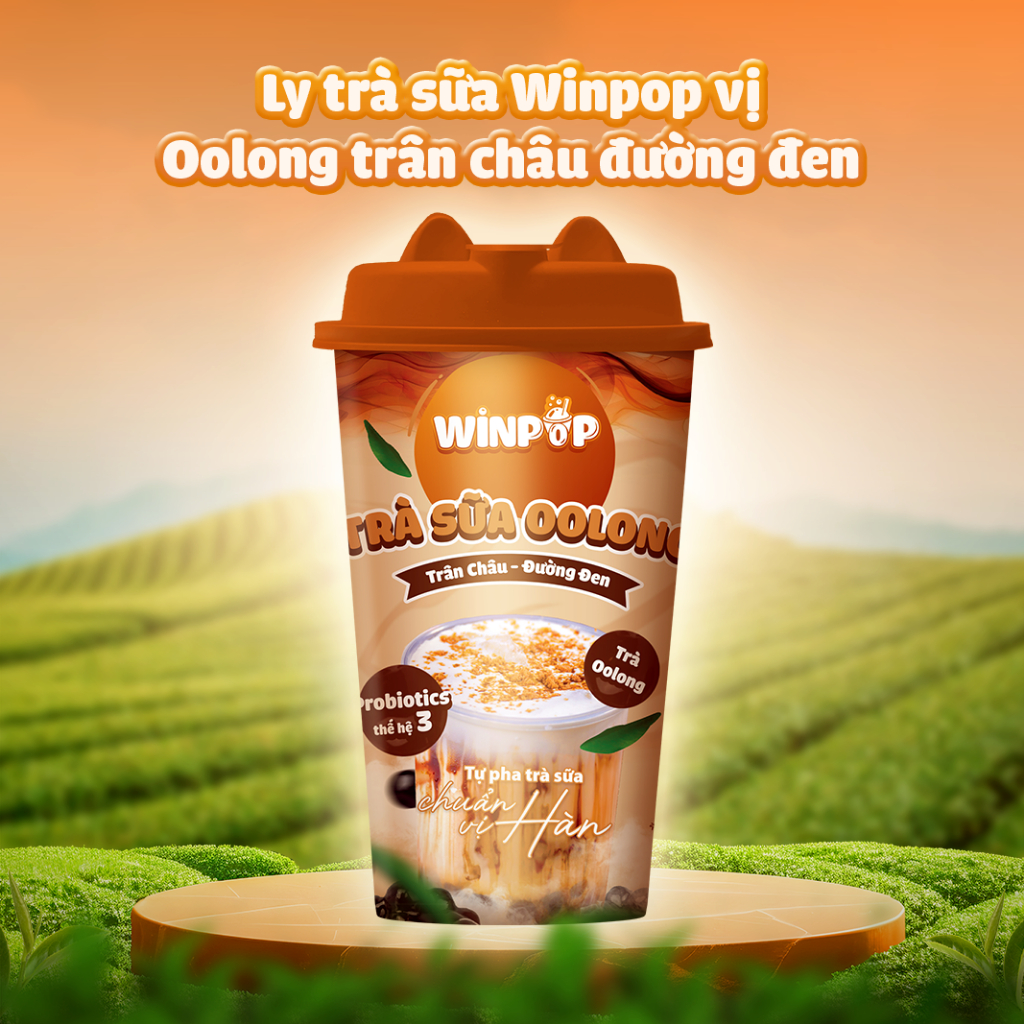 Ly trà sữa Winpop vị Oolong trân châu đường đen | Shopee Việt Nam