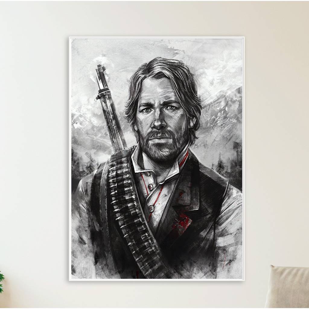 Gaming Poster RDR2 : Arthur Morgan, Cowboy with a gun - Có Sẵn Keo Dán ...