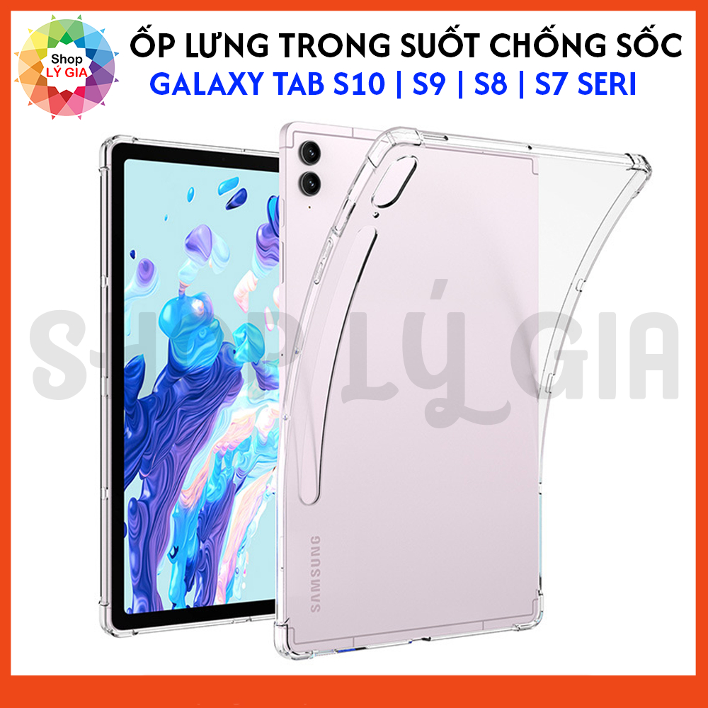 Ốp lưng trong suốt chống sốc cho Samsung Galaxy Tab S11 / S11 Ultra / S10+ / S9 / S9 FE/ S9 Plus ...