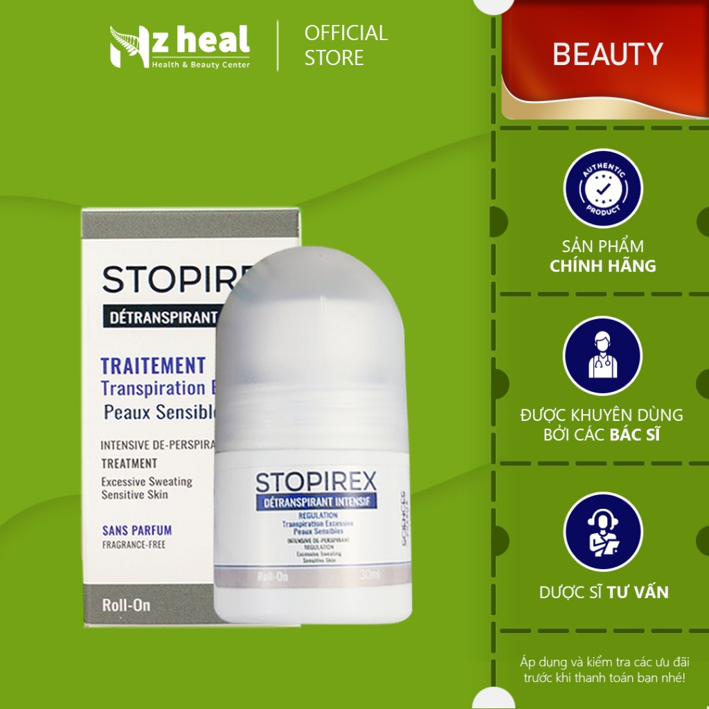 Lăn khử mùi Stopirex giúp kháng khuẩn, ngăn tiết mồ hôi | Shopee Việt Nam