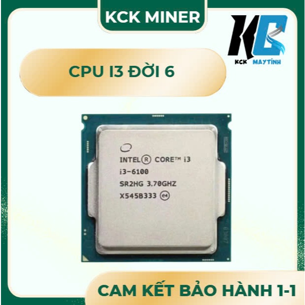 CPU Intel Core i3 6100 (3.70GHz, 3M, 2 Cores 4 Threads) chưa gồm Fan | Shopee Việt Nam
