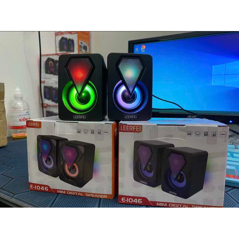 Loa Máy Tính LEERFEI E-1046 Loa Mini Digital Speaker | Shopee Việt Nam