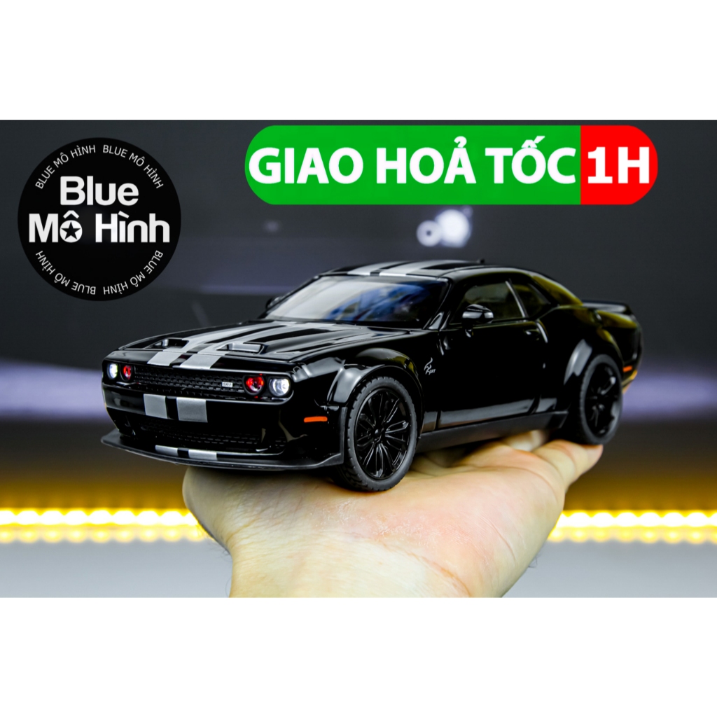 Mô hình xe Dodge Challenger SRT Hellcat 1:24 Đen | Shopee Việt Nam