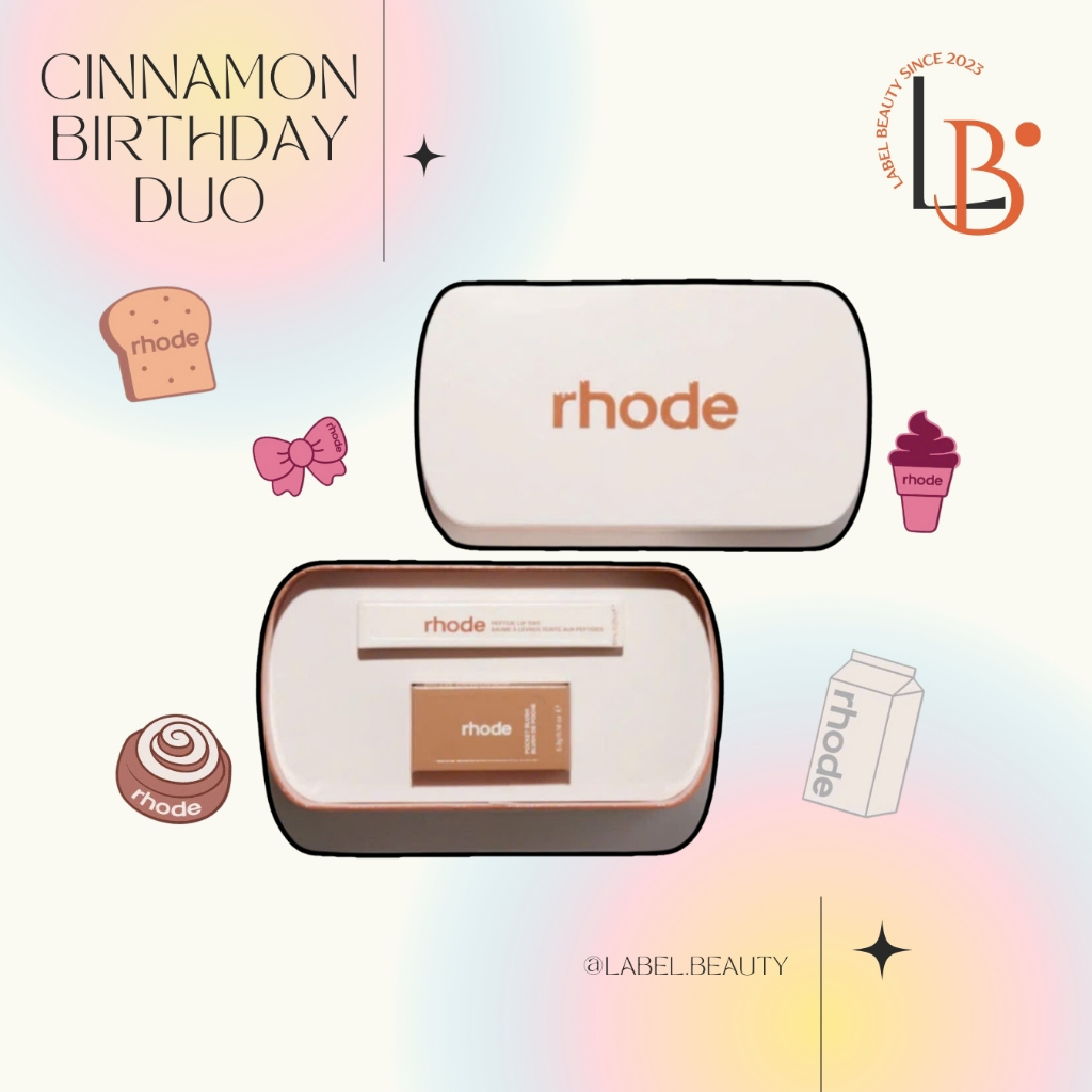 Set má hồng + son tint Rhode Birthday Duo - Cinnamon Roll phiên bản ...