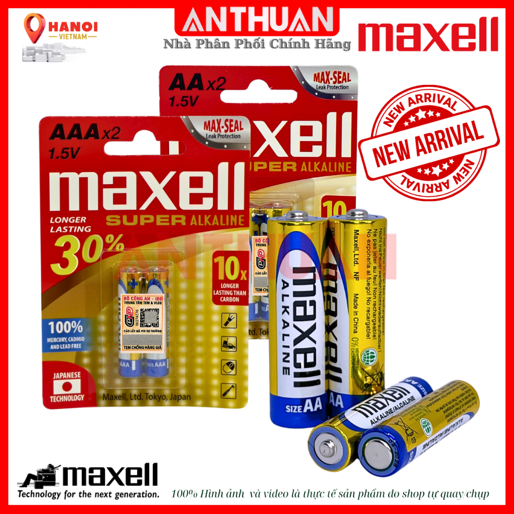 [Hộp 24 viên] Pin AA - AAA Maxell Super Alkaline LR6 - LR03 Pin Tiểu ...