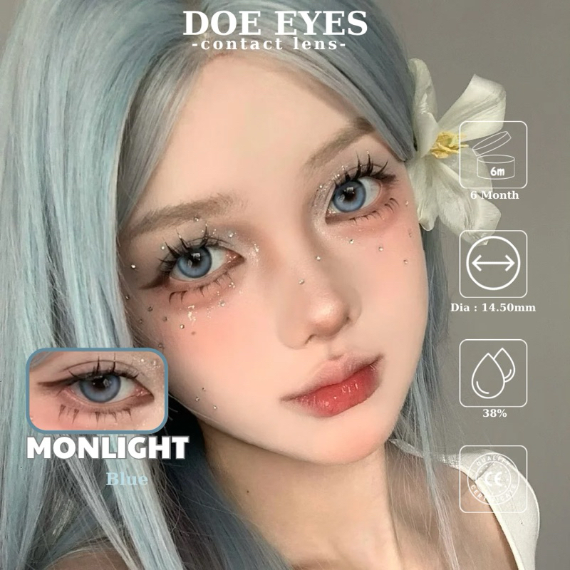 MONLIGHT BLUE - Kính áp tòng DOE EYES - có cận từ 0-7độ | Shopee Việt Nam