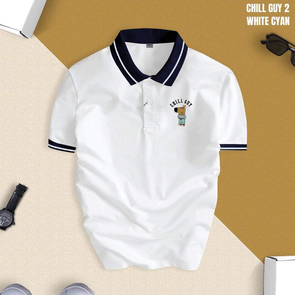 [CHILL GUY 2] BST Áo Polo Nam Nữ Form Regular Fit, Vải Thun Co Giãn 4 ...