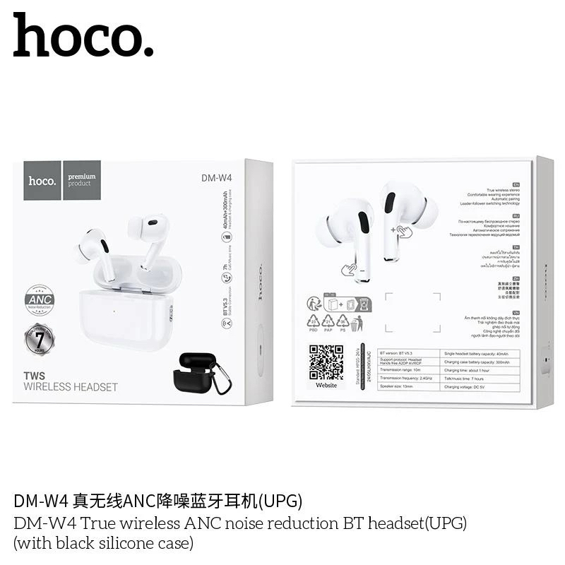 Tai Nghe Bluetooth Hoco DM-W4 Sử Dụng 7 Giờ, ANC Chống Ồn, BH 12 Tháng | Shopee Việt Nam