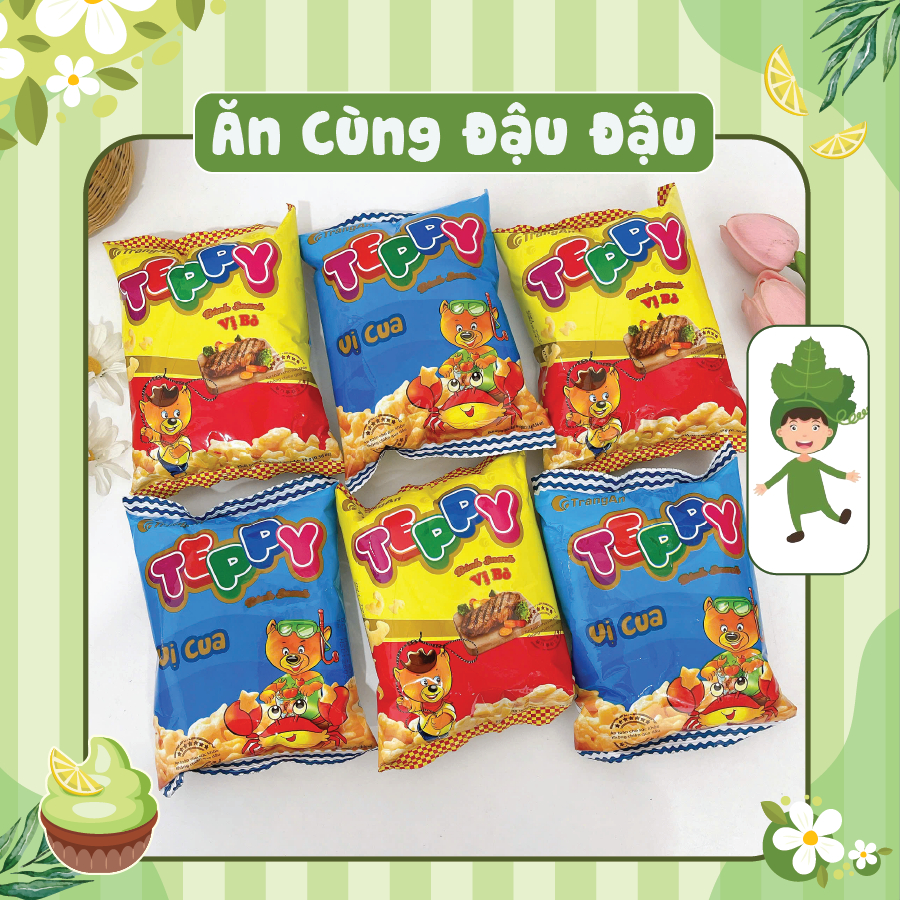 [COMBO 5 GÓI] Bim bim Tràng An Teppy Vị Bò, Vị Cua Tuổi thơ, snack ăn ...