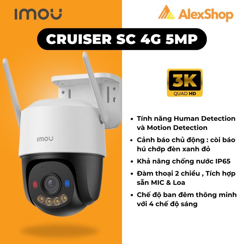 [2025] Camera Dùng Sim 4G IMOU Cruiser SC 4G Phân Giải 3MP/ 5MP, Ngoài ...